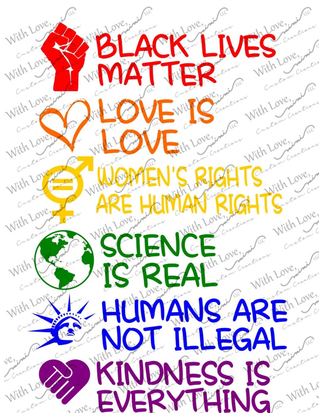 Digital Download Kindness is Everything, Black Lives Matter SVG PNG and ...