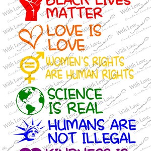 Digital Download Kindness is Everything, Black Lives Matter SVG PNG and ...