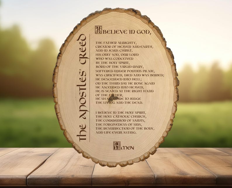 The Nicene Creed, Custom Prayer, Bible Verse, Nicene Creed Engraved ...