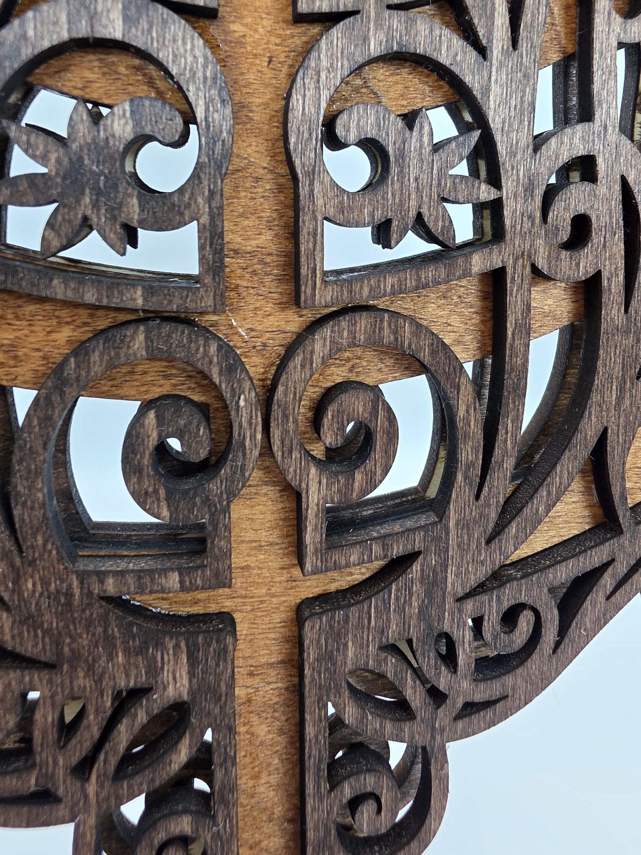 Wooden Menorah - Free Standing, 3D Layered Menorah, Jewish Art ...