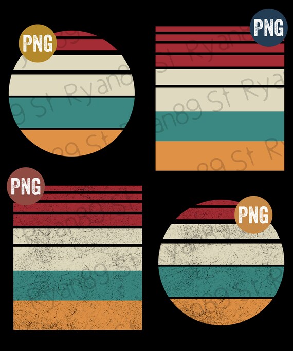 Retro Vintage Sublimation Designs Download Retro Rectangle PNG Retro ...