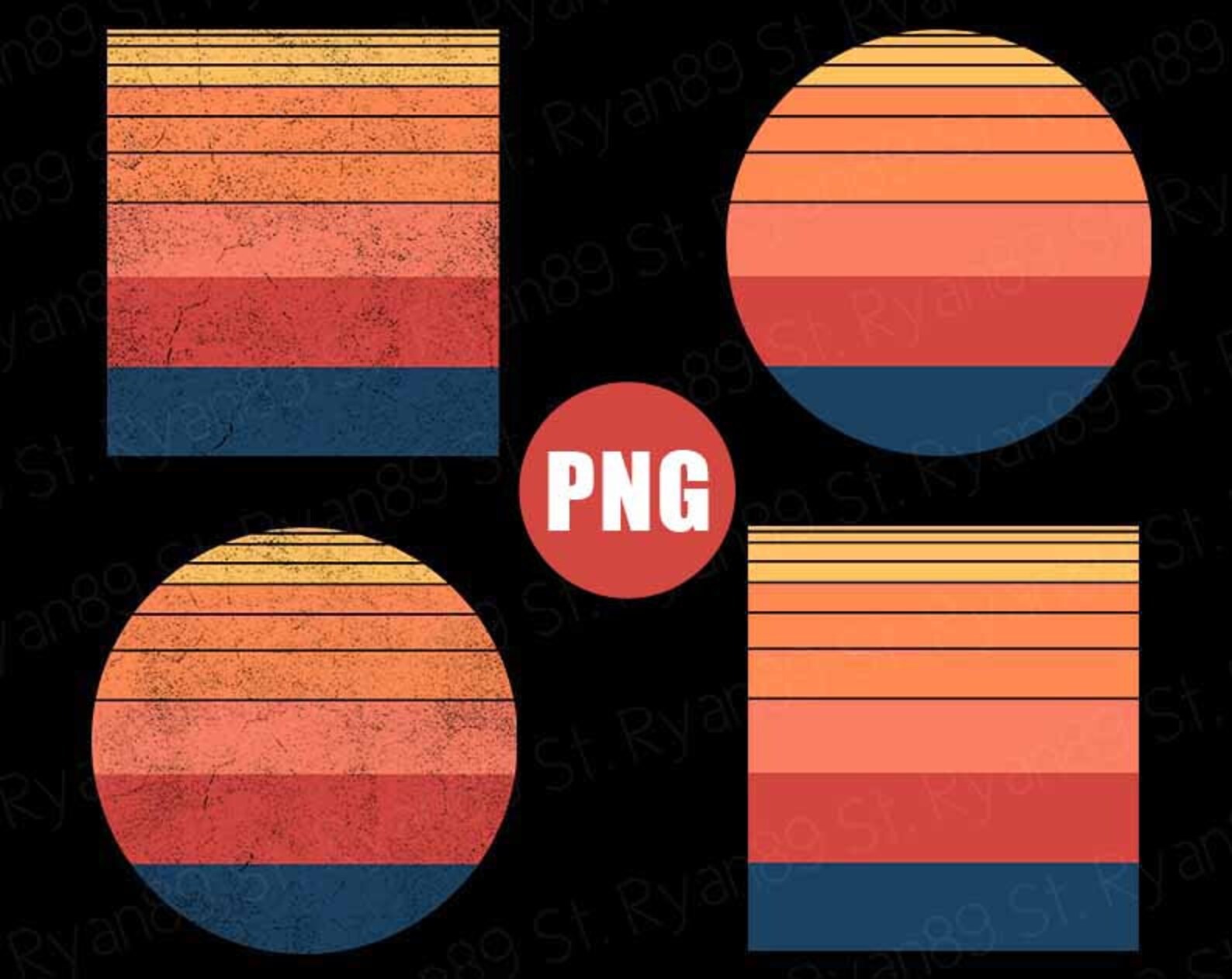 Rétro vintage Sublimation Designs Télécharger, Sunset PNG, Retro PNG ...