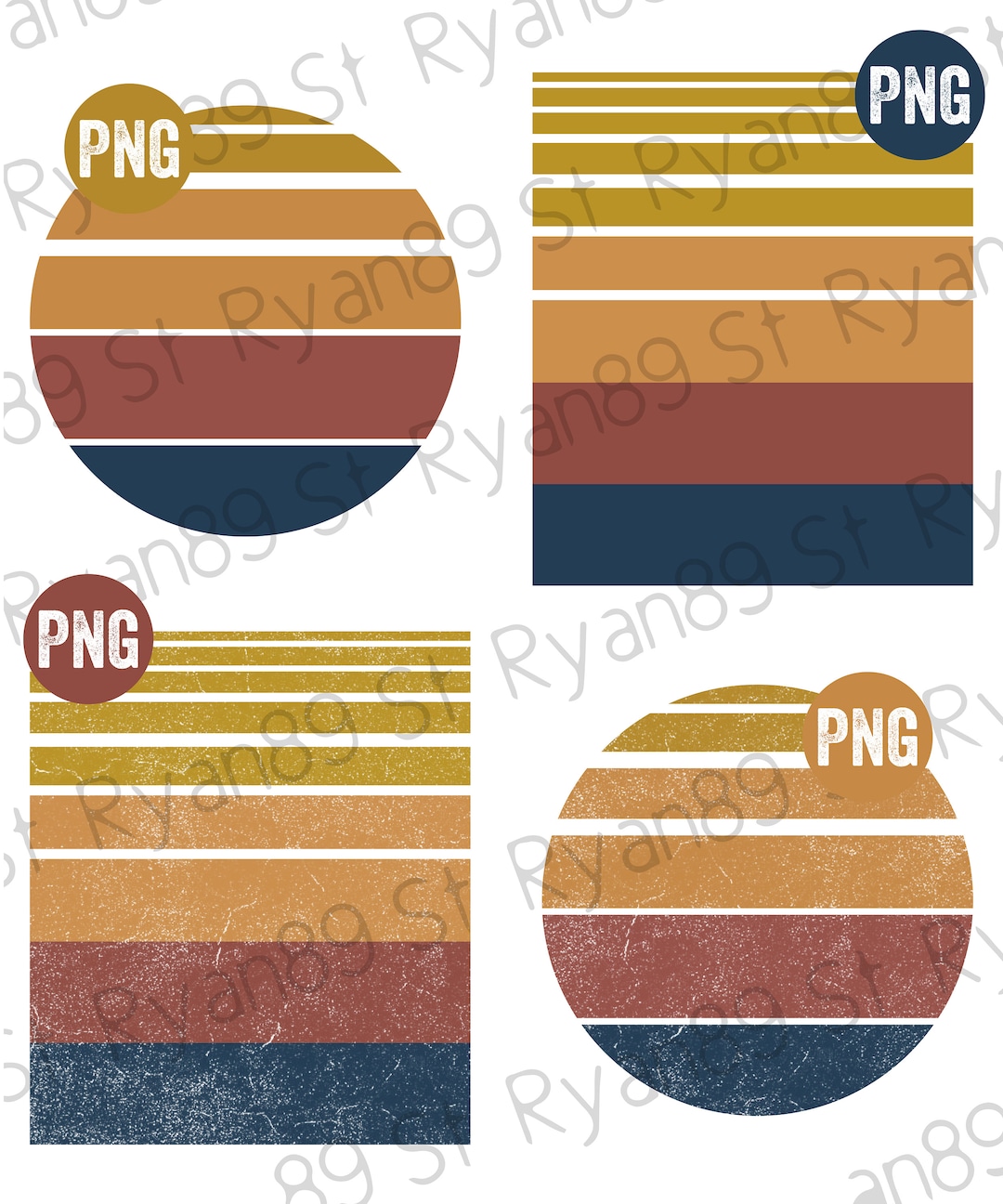 Retro Vintage Sublimation Designs Download, Sunset PNG, Retro PNG Files ...