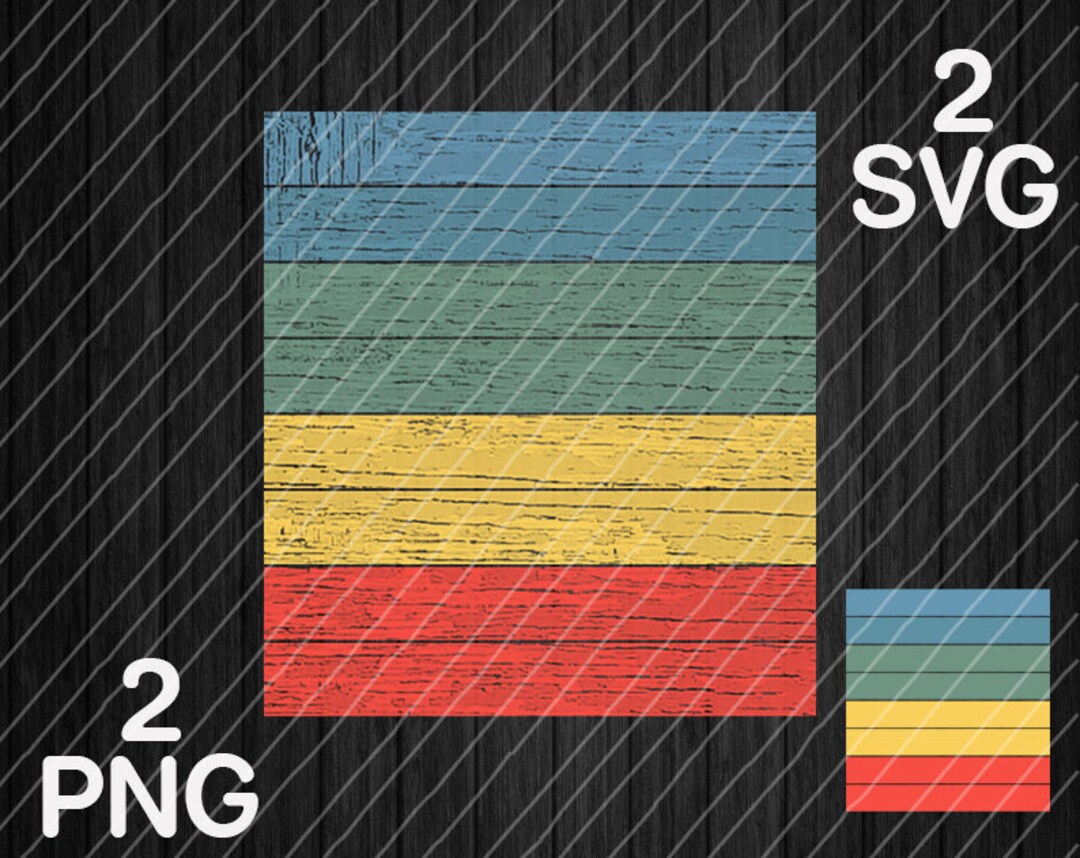 Distressed Vintage Retro Square Digital File SVG - PNG - Etsy