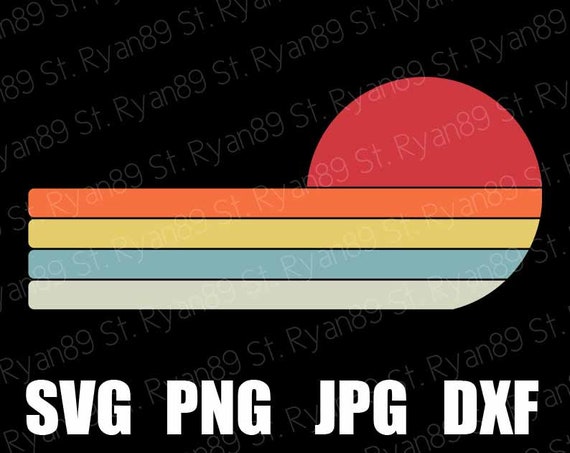 Retro Vintage Sunset Svg Png Files Retro Circle Vintage Circle - Etsy