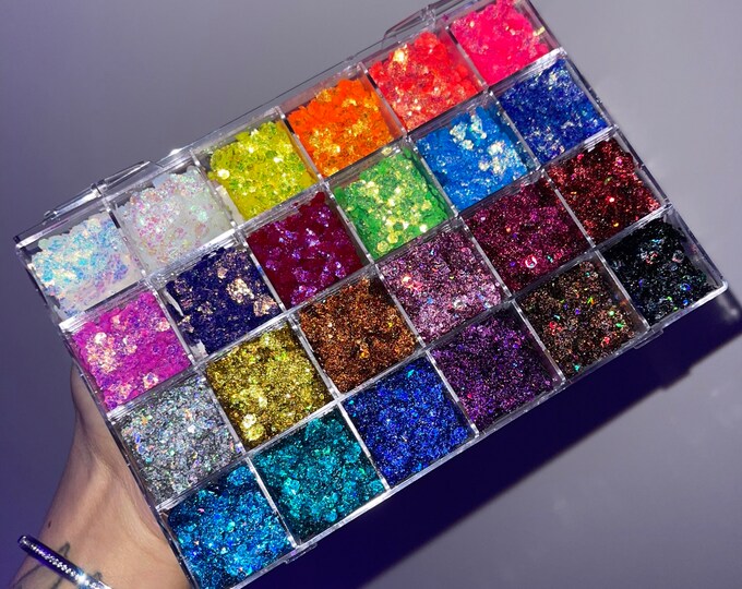 Duochrome Glitter Shade Shift Palette Self Adhesive Chrome Glitter Palette - Etsy