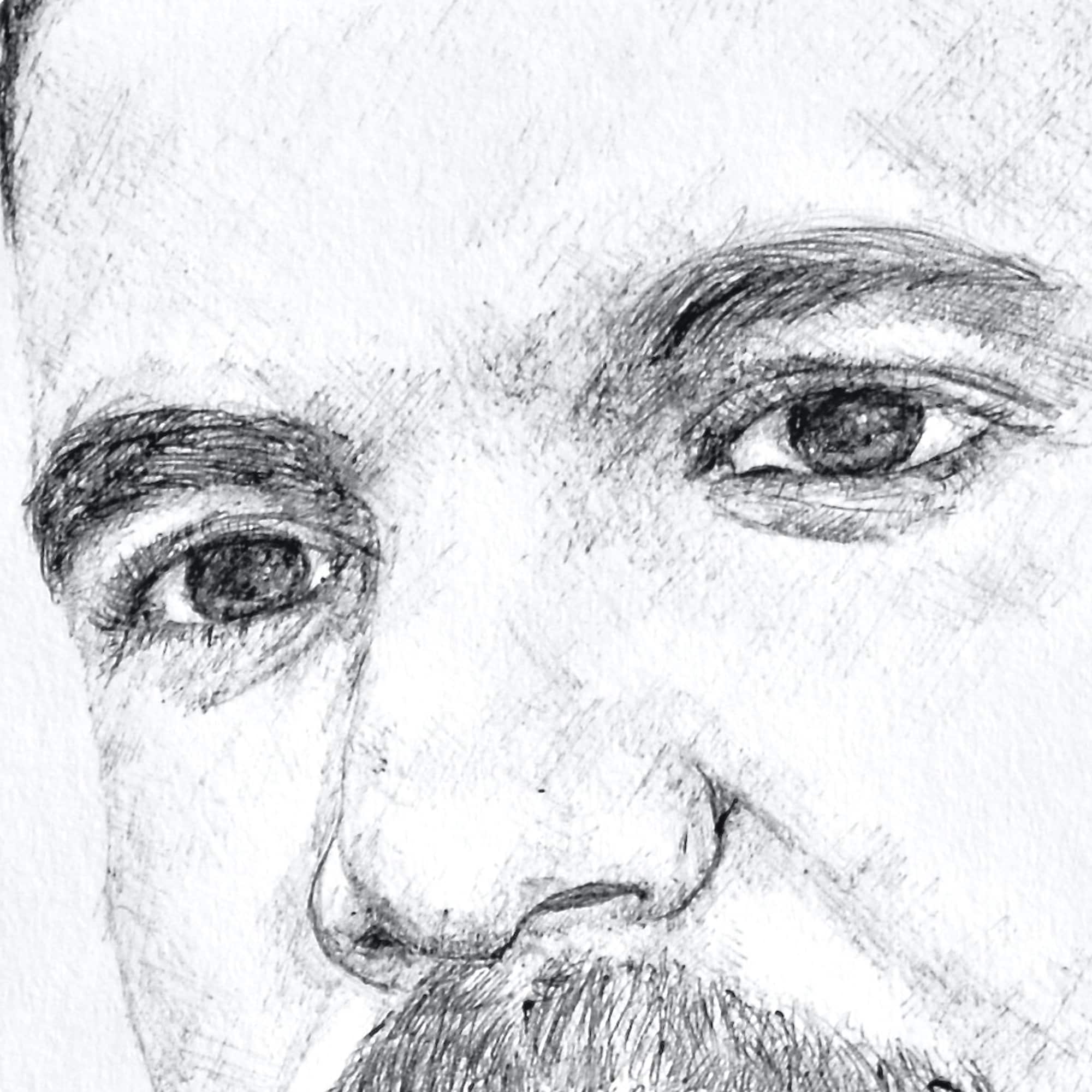 Drake Portrait Drawing Sketch With Pen Fine Art Print A3 - Etsy