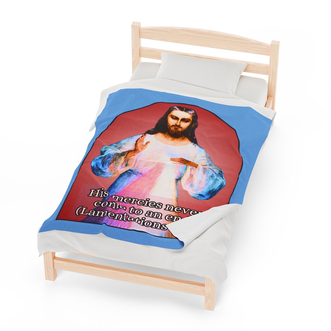 Divine Mercy Bible Quote - Velveteen Plush Blanket - Etsy