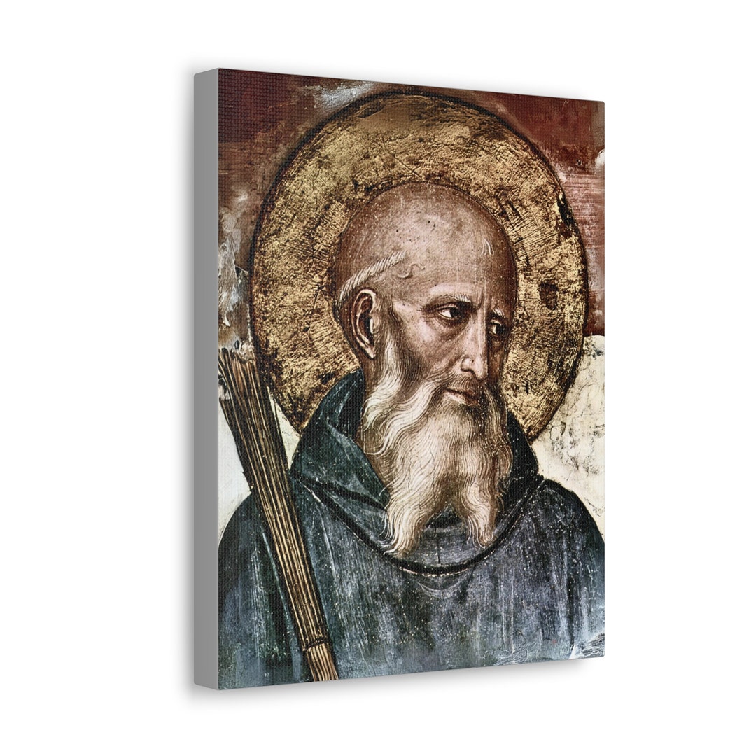 St. Benedict Portrait (option 3) - Canvas Gallery Wraps - Etsy