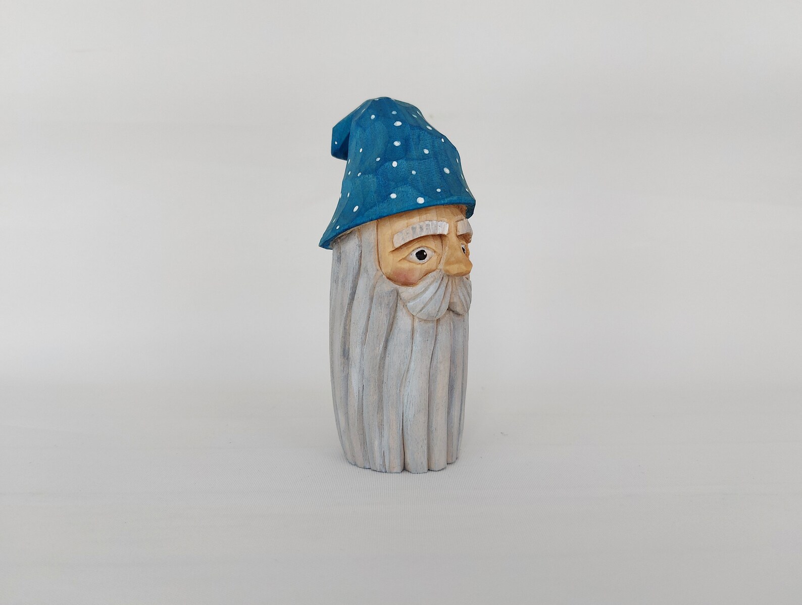 Wood Carved Wizard Figurine Wooden Home Decor Hand Carved - Etsy