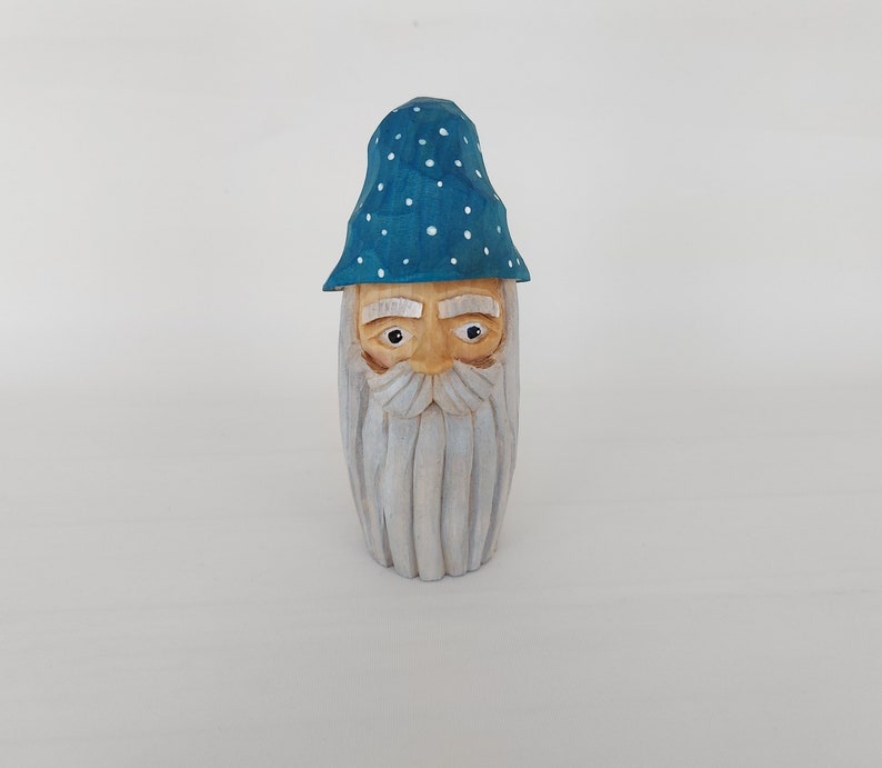 Wood Carved Wizard Figurine Wooden Home Decor Hand Carved - Etsy