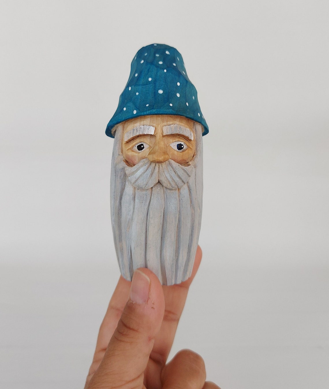 Wood Carved Wizard Figurine Wooden Home Decor Hand Carved - Etsy
