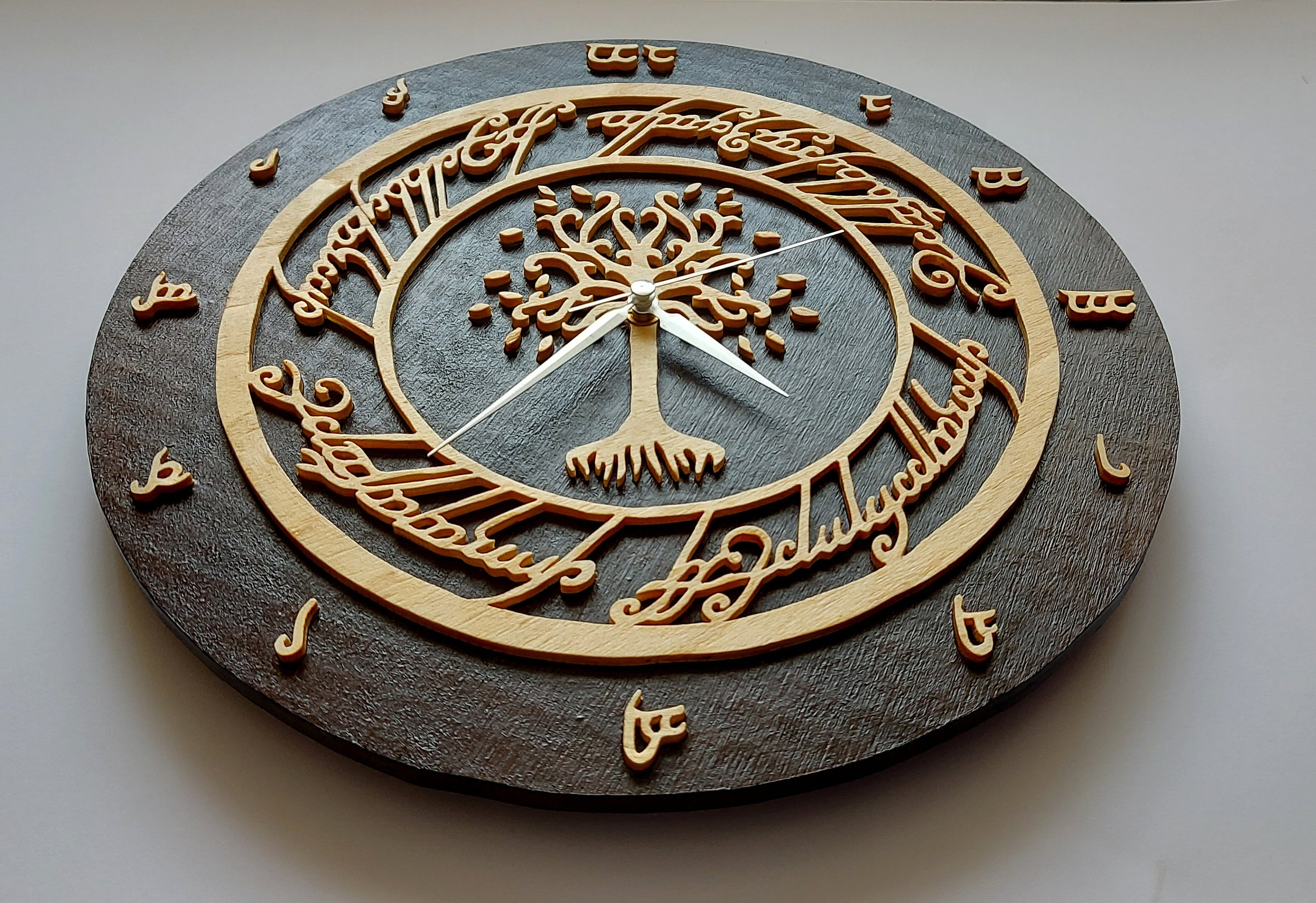 The Lord of the Rings Wall Clock, Wooden LOTR Home Decor, Gandalf ...