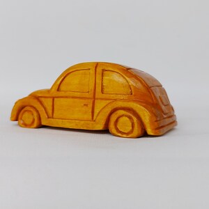 Wood Carved Car Figurine, Wooden Car Home Decor, Hand Carved Car Statue ...
