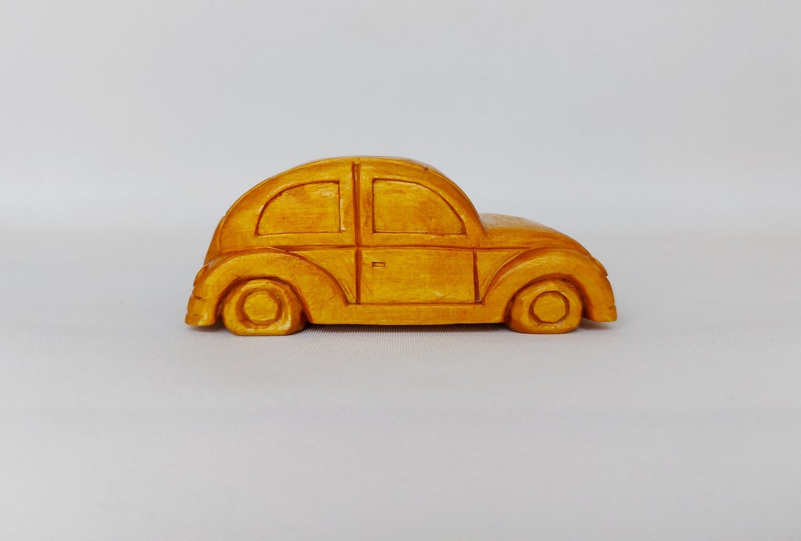 Wood Carved Car Figurine Wooden Car Home Decor Hand Carved | Etsy