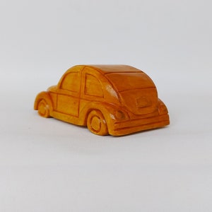 Wood Carved Car Figurine, Wooden Car Home Decor, Hand Carved Car Statue ...