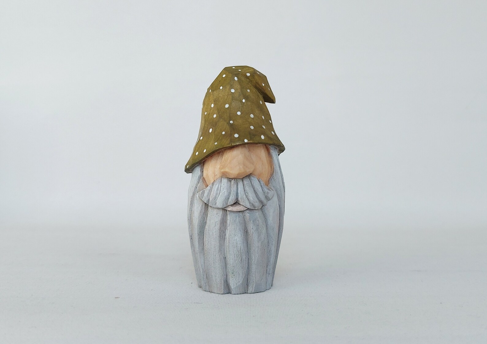 Wood Carved Wizard Figurine, Wooden Home Decor, Hand Carved Santa ...