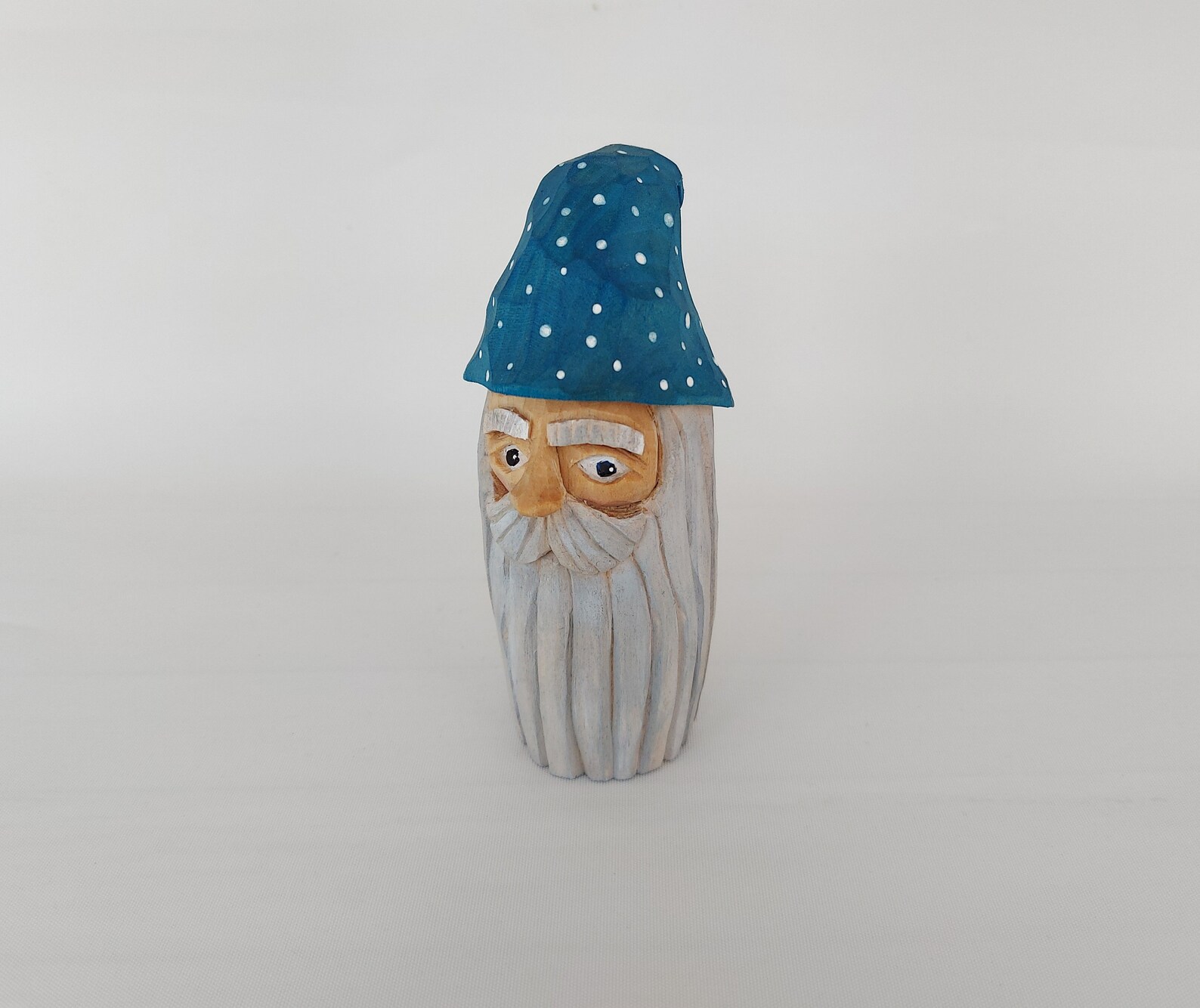 Wood Carved Wizard Figurine Wooden Home Decor Hand Carved - Etsy