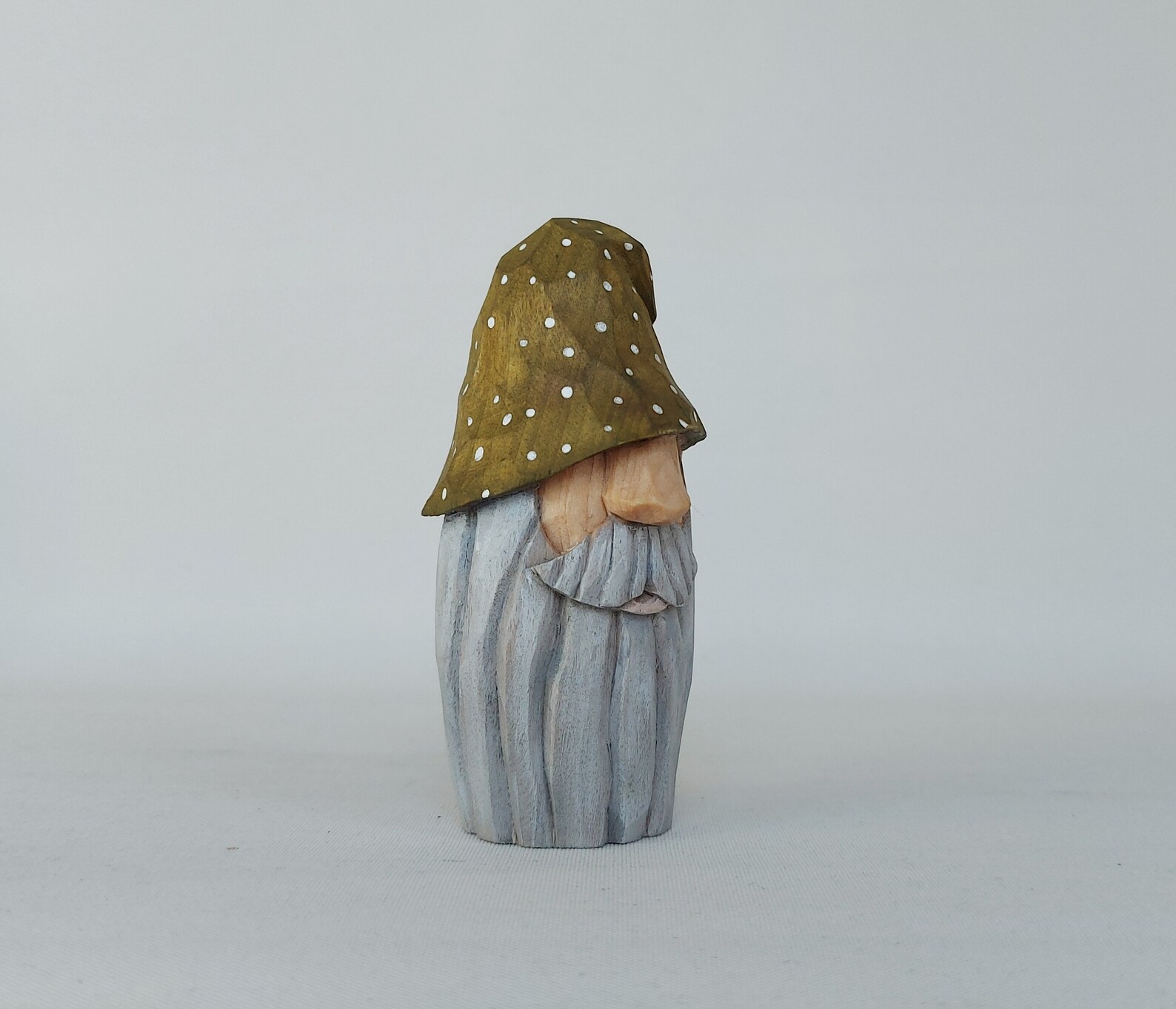 Wood Carved Wizard Figurine, Wooden Home Decor, Hand Carved Santa ...