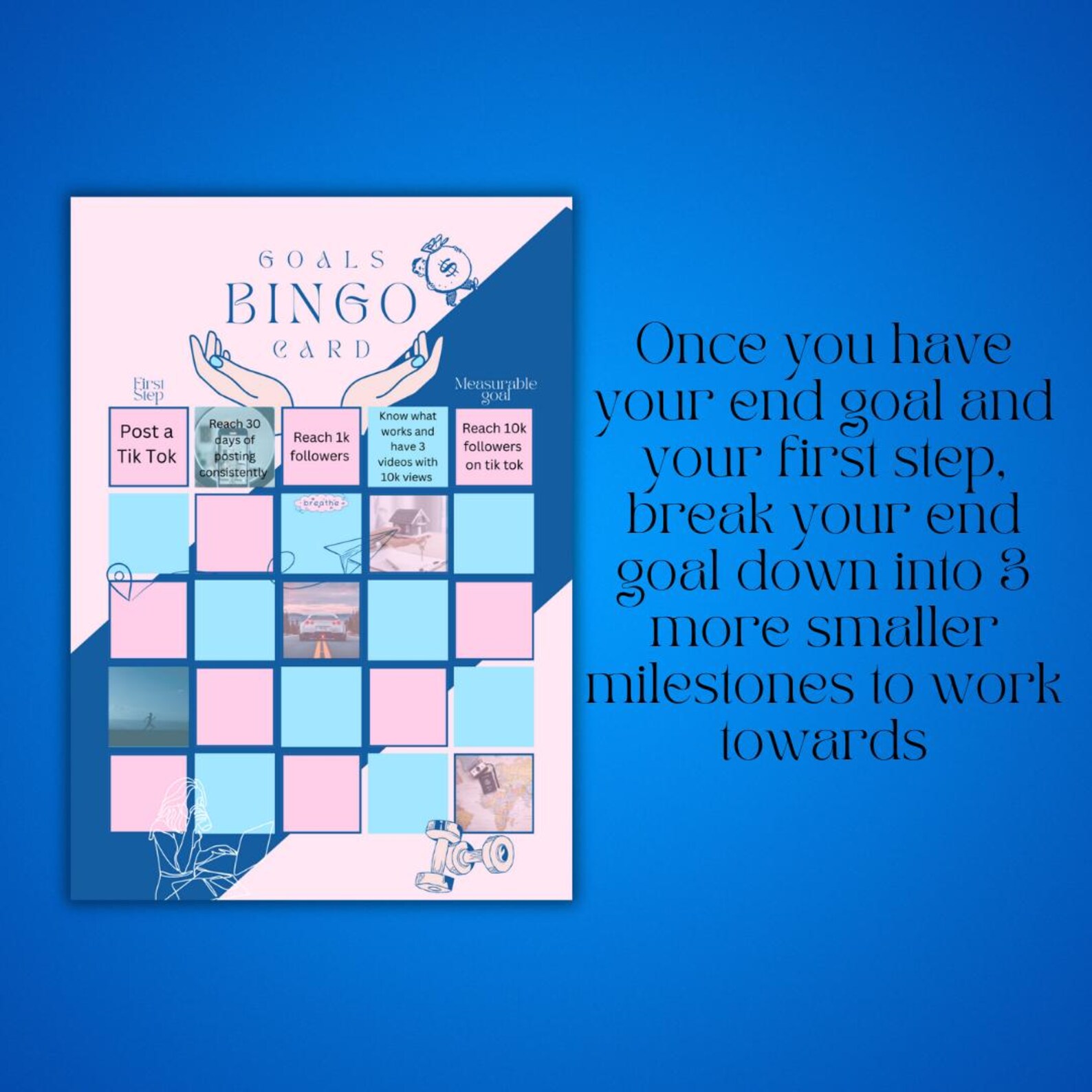 2025 Goal Setting Bingo Card | Vision Board | 2025 Bingo | New Year ...