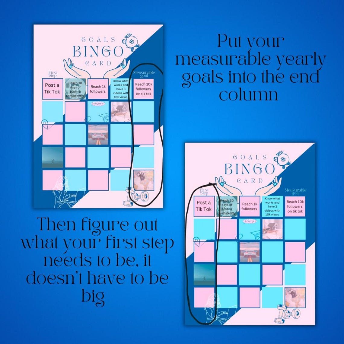 2025 Goal Setting Bingo Card | Vision Board | 2025 Bingo | New Year ...