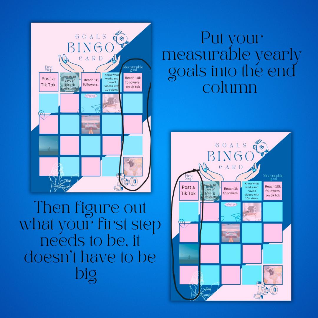 2025 Goal Setting Bingo Card | Vision Board | 2025 Bingo | New Year ...