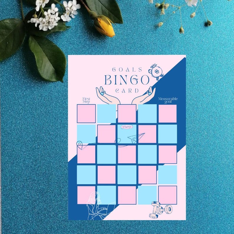 2025 Goal Setting Bingo Card | Vision Board | 2025 Bingo | New Year ...