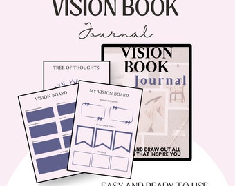 Vision Book Journal Digital Download and Printable Files. Floral ...