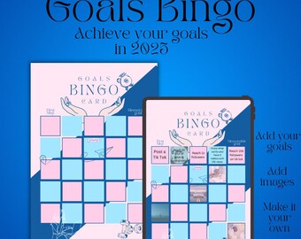 2025 Goal Setting Bingo Card | Vision Board | 2025 Bingo | New Year ...