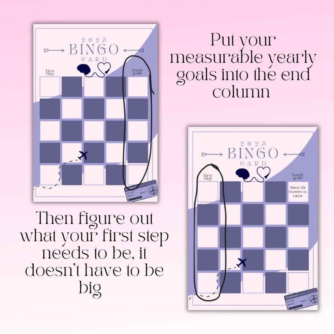 2025 Goal Setting Bingo Card | Vision Board | 2025 Bingo | New Year ...