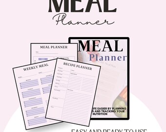 Digital Meal Planner | Instant Download - Etsy