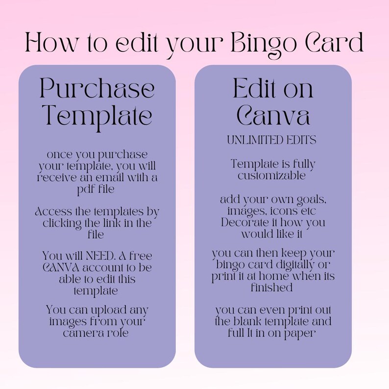 2025 Goal Setting Bingo Card | Vision Board | 2025 Bingo | New Year Resolutions - Etsy