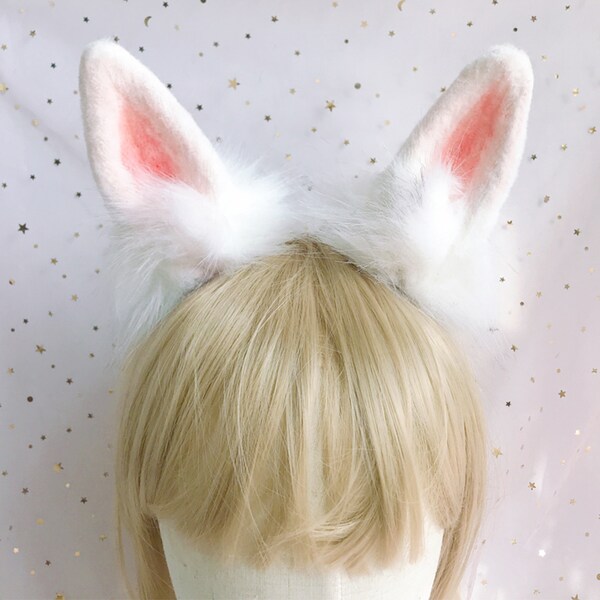 White Bunny Ears - Etsy