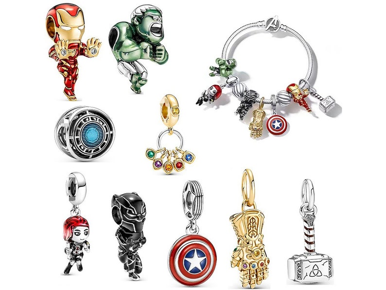 PANDORA Charm Pandora Marvel Charms Pandora Avengers Charms | Etsy