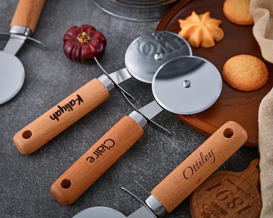 Custom Pizza Cutter Wheel Personalized Kitchen Utensils Ideal Gift for ...