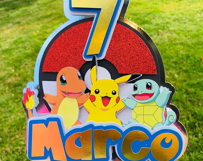Pokémon Cake Topper, Pokémon Party - Etsy