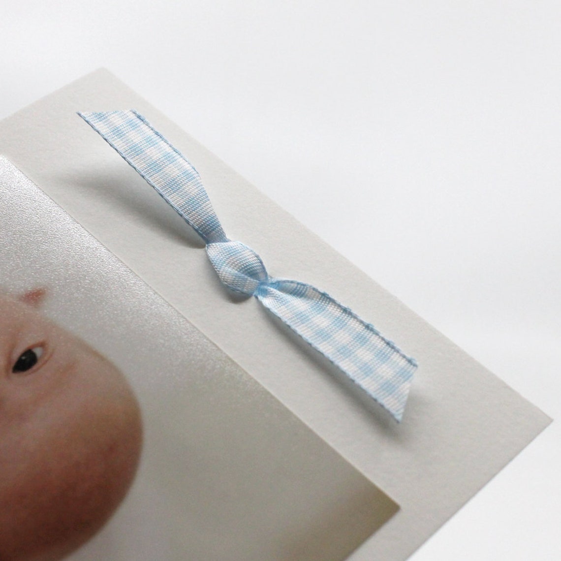 Thermography & Ribbon Birth Announcement | Etsy