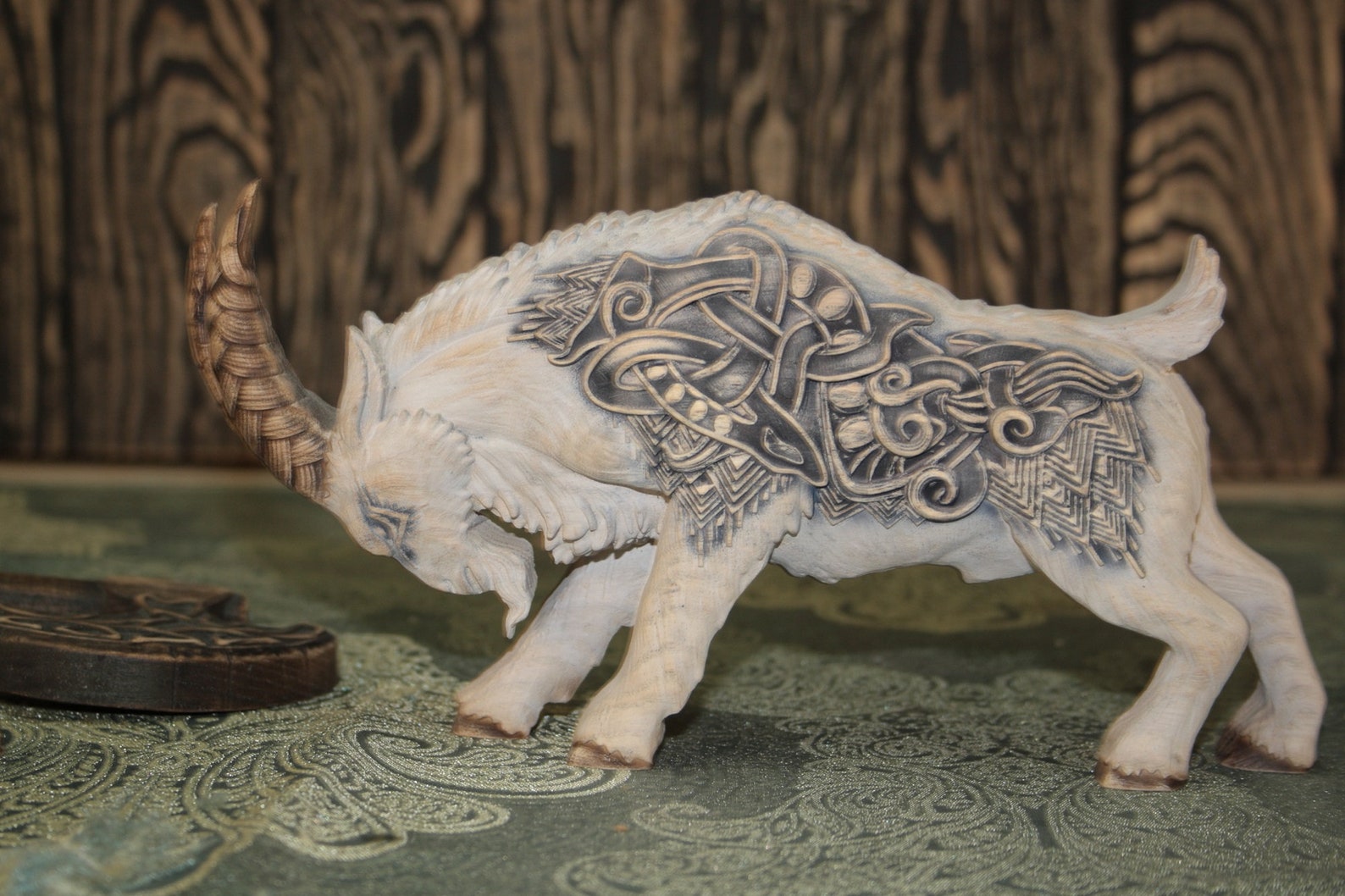 Goat Thor Tanngrisnir Tanngnjóstr Wood Carving Norse Pagan - Etsy UK