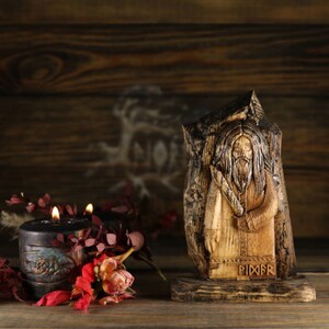 Vidar, Wooden Statue Heathen Norse Gods Viking Decor Asatru Pagan Altar ...