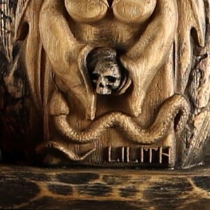 Lilith, Lilith Statue, Goddess Statue, Wooden Statue Wiccan Altar Kit ...