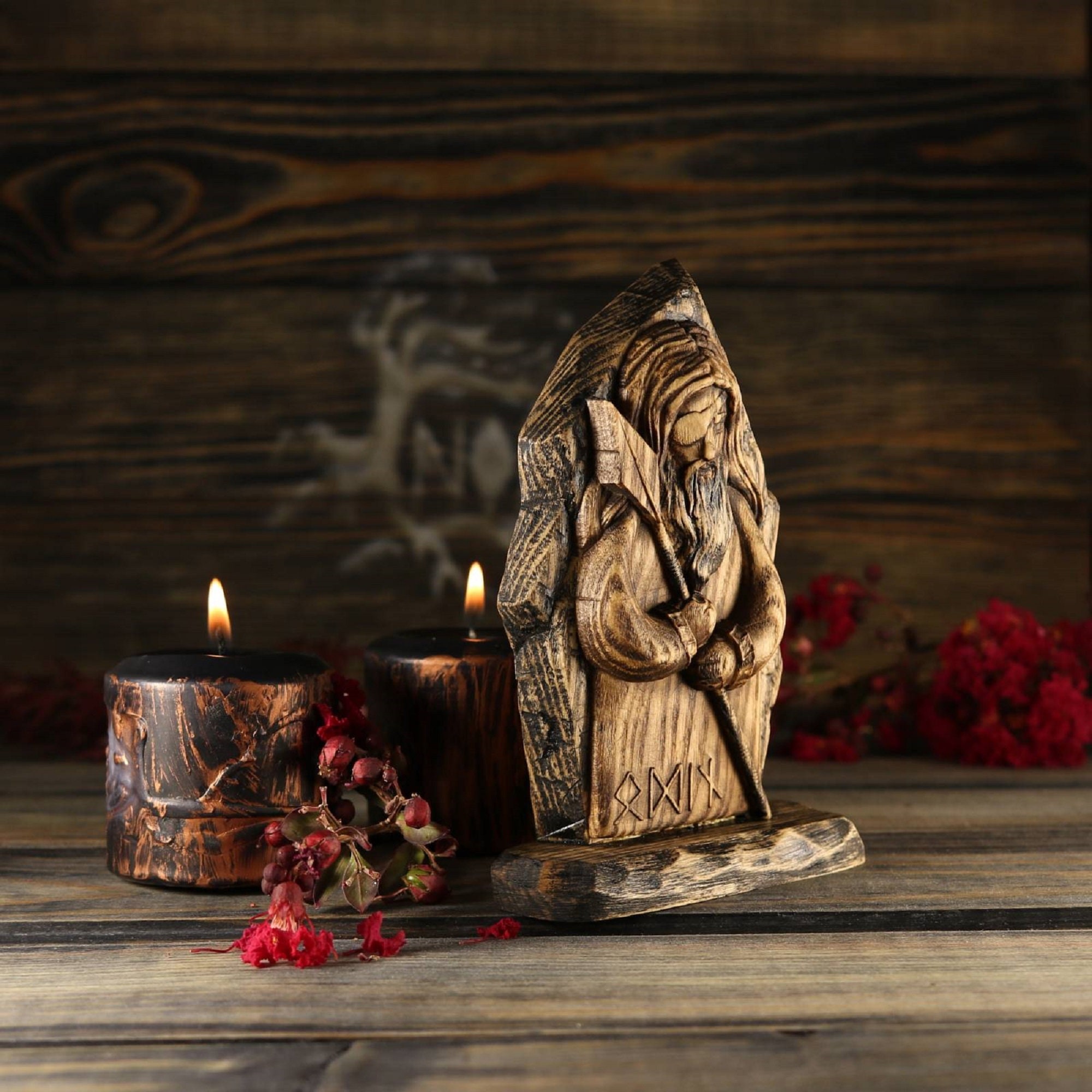Odin Odin Altar Odin Statue Asatru Viking Decor Heathen | Etsy