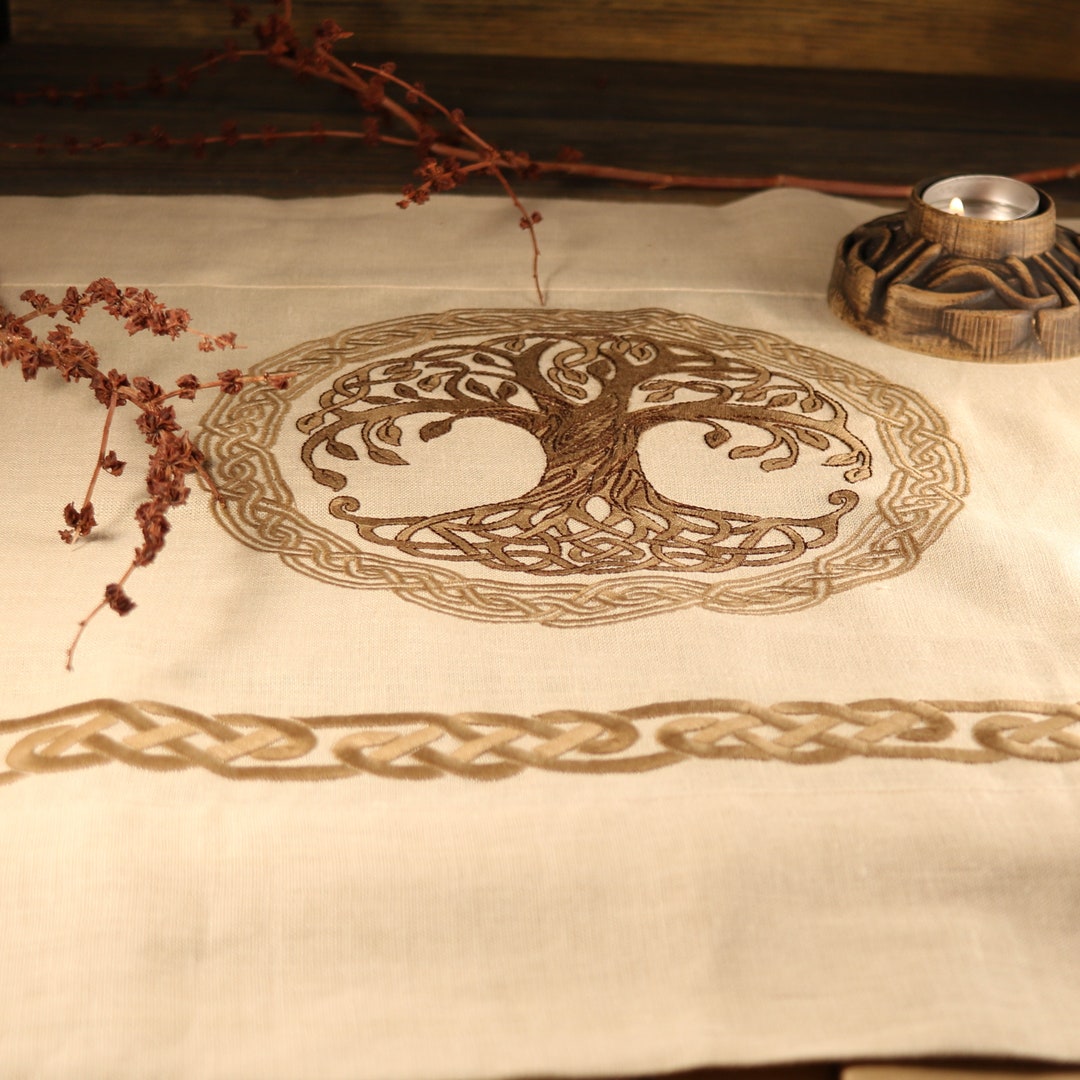 Pagan Altar Cloth Yggdrasil Celtic Tree of Life Altar Cloth Tarot Cloth ...