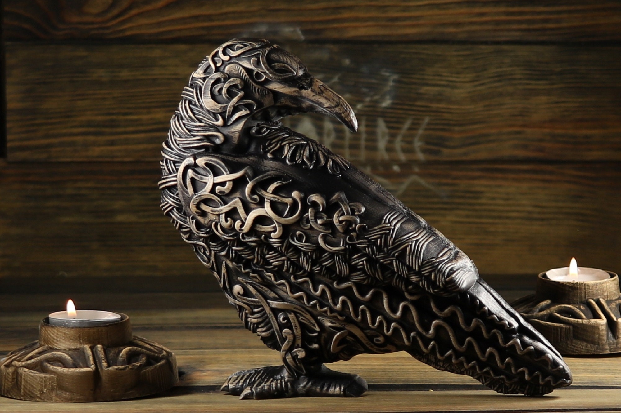 Norse Pagan Raven Statue Crow Statue Raven Sculpture Crow - Etsy Australia