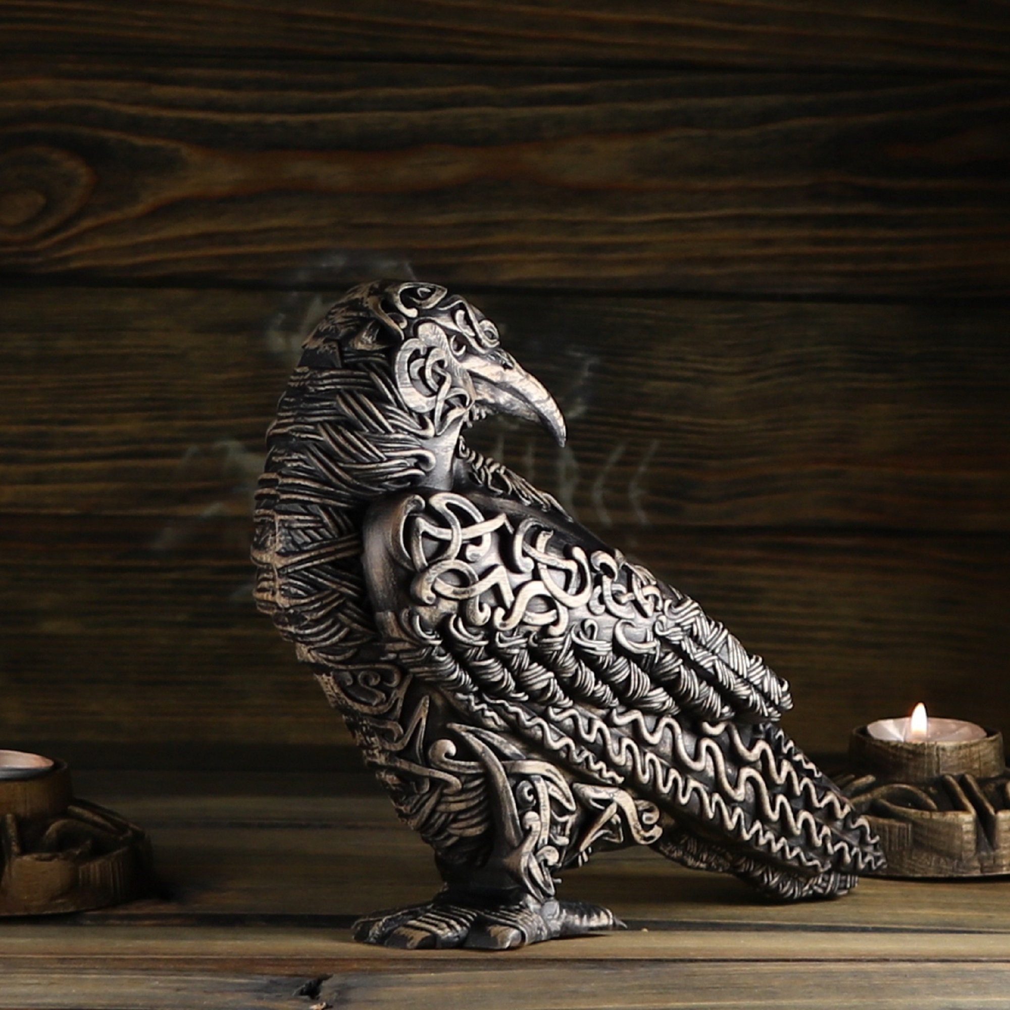 Norse Pagan Raven Statue Crow Statue Raven Sculpture Crow - Etsy Australia