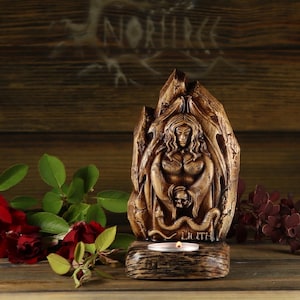 Lilith, Lilith Statue, Goddess Statue, Wooden Statue Wiccan Altar Kit ...