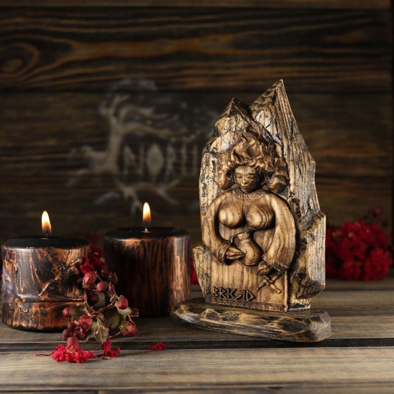 Brigid Brigid Statue Goddess Brigid Celtic Goddess Goddess - Etsy