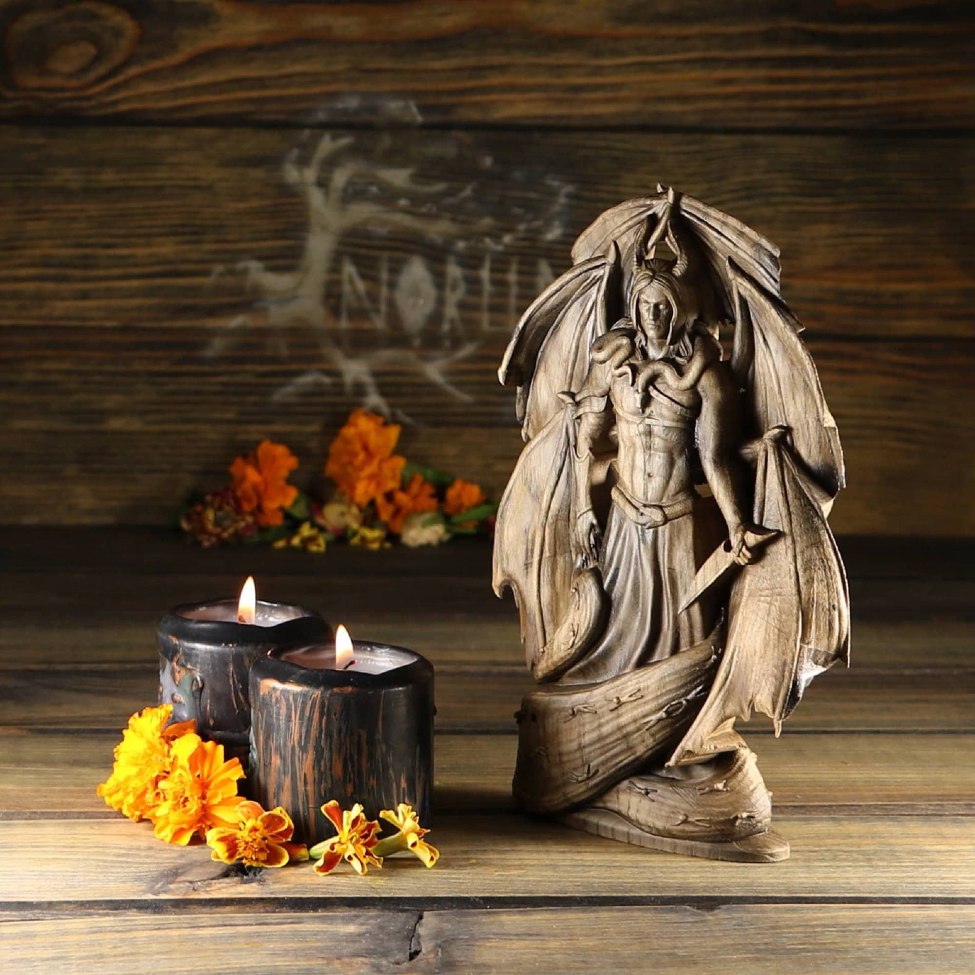 Samael Demon Statue Lilith Satan Lucifer Morningstar | Etsy