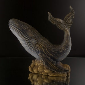 Whale Sculpture: Ash Tree Humpback Whale Decor - Etsy