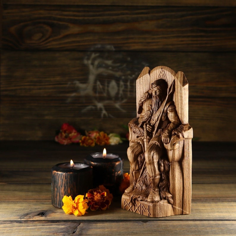 Odin Statue Norse Gods Odin Asatru Norse Pagan Odin Altar - Etsy