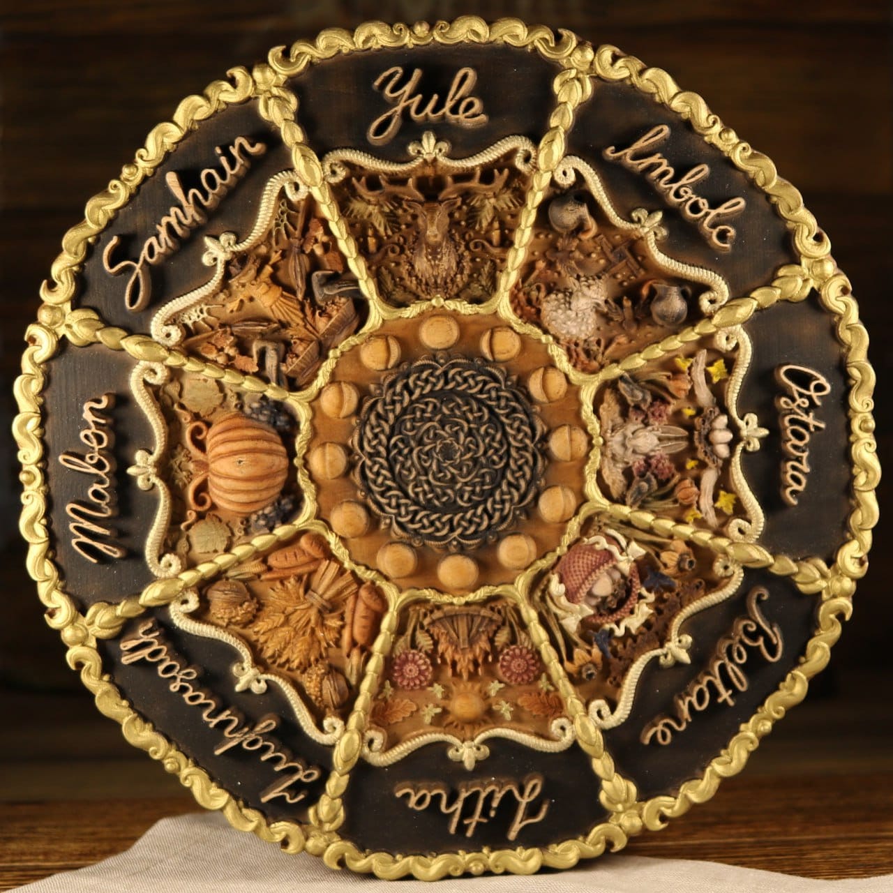 Wheel of the Year: Wiccan Sabbat Calendar, Pagan Altar Decor - Etsy
